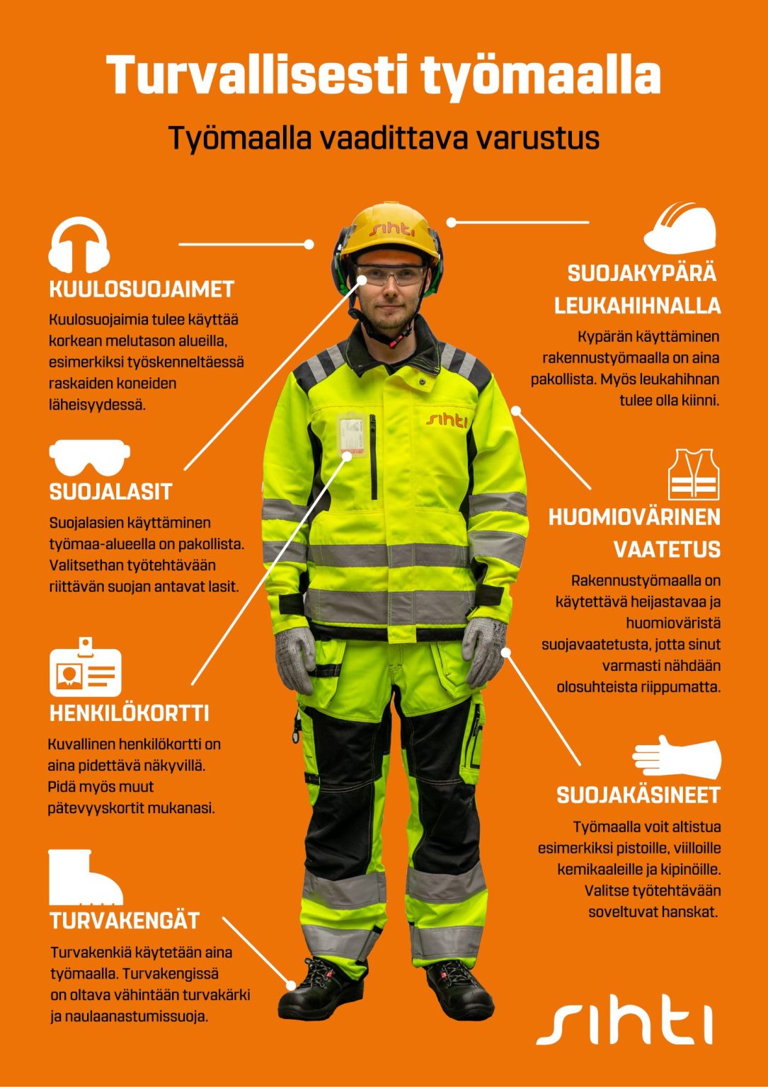 Turvallisesti työmaalla - miten työmaalle kuuluu pukeutua? - Sihti